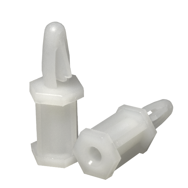 Spacers for printed circuits threaded, male-female locking tooth, for ...